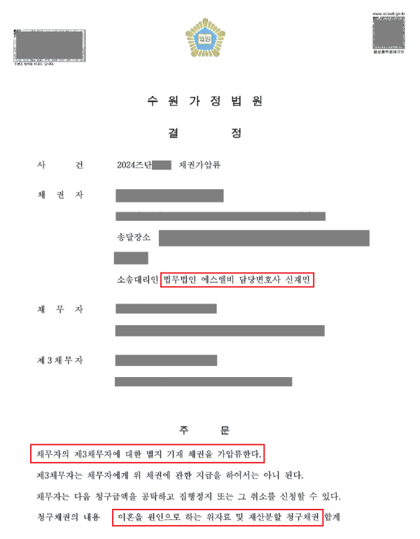 임대차보증금 가압류 사례 성공사례 법무법인 Slb